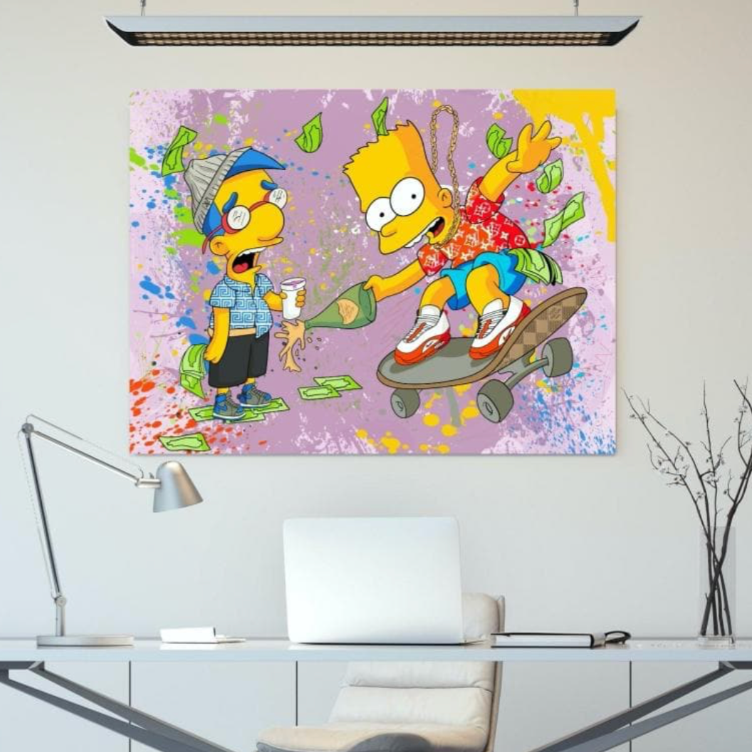 Bart and Milhouse Party Canvas – FFUR™